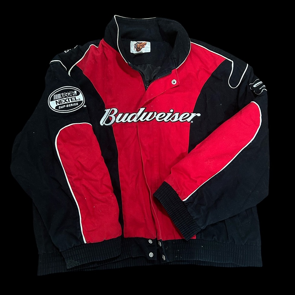 Budweiser Red And Black Bomber Jacket - Gem
